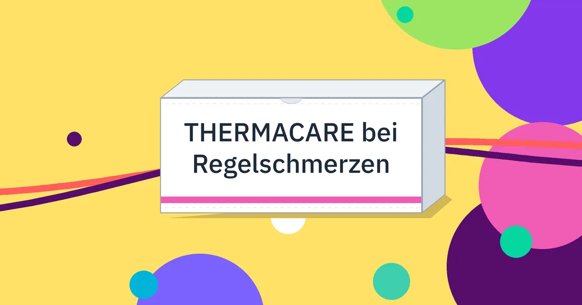 Symbolbild: Packung mit der Aufschrift THERMACARE bei Regelschmerzen (PZN 14441765) – Verfügbarkeit und Bezug in Apotheken in Frankfurt am Main