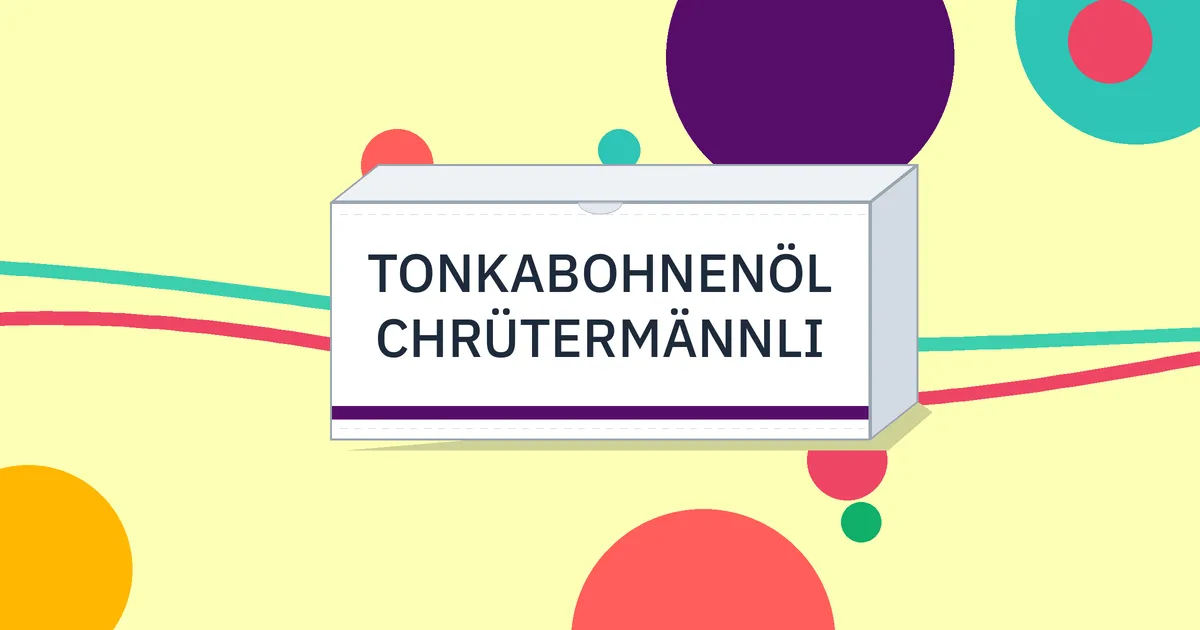 Symbolbild: Packung mit der Aufschrift TONKABOHNENÖL CHRÜTERMÄNNLI (PZN 08423243) – Verfügbarkeit und Bezug in Apotheken in Frankfurt am Main
