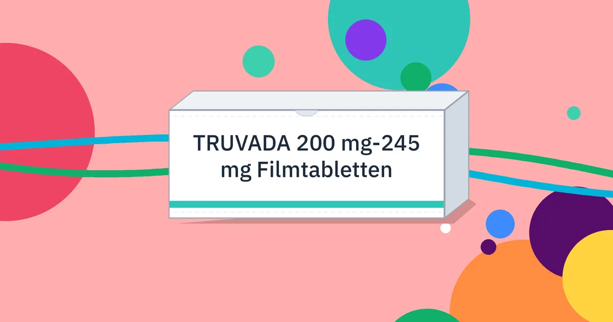 Symbolbild: Packung mit der Aufschrift TRUVADA 200 mg-245 mg Filmtabletten (PZN 10709314) – Verfügbarkeit und Bezug in Apotheken in Frankfurt am Main