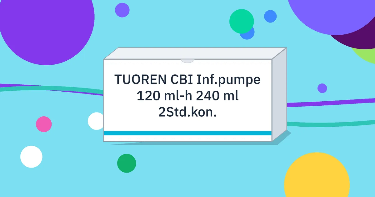 Symbolbild: Packung mit der Aufschrift TUOREN CBI Inf.pumpe 120 ml-h 240 ml 2Std.kon. (PZN 11663181) – Verfügbarkeit und Bezug in Apotheken in Frankfurt am Main