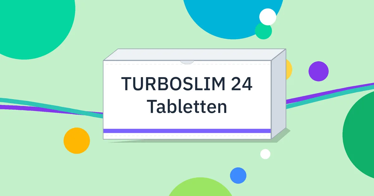 Symbolbild: Packung mit der Aufschrift TURBOSLIM 24 Tabletten (PZN 19057959) – Verfügbarkeit und Bezug in Apotheken in Frankfurt am Main