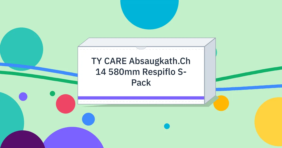 Symbolbild: Packung mit der Aufschrift TY CARE Absaugkath.Ch 14 580mm Respiflo S-Pack (PZN 00818427) – Verfügbarkeit und Bezug in Apotheken in Frankfurt am Main