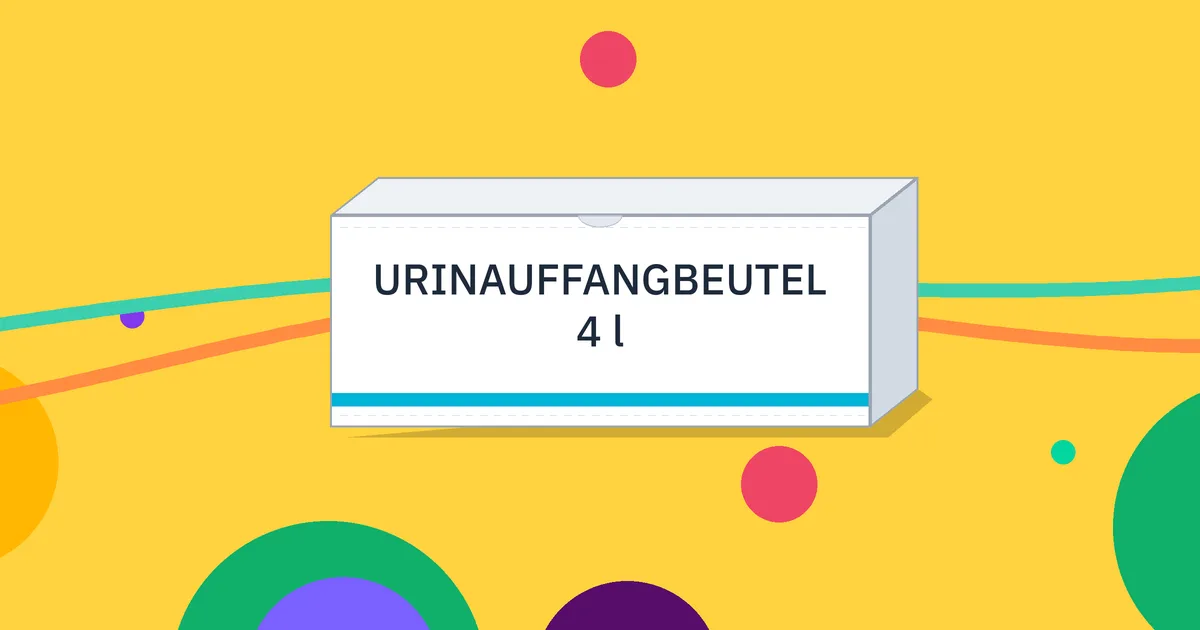 Symbolbild: Packung mit der Aufschrift URINAUFFANGBEUTEL 4 l (PZN 19216091) – Verfügbarkeit und Bezug in Apotheken in Frankfurt am Main