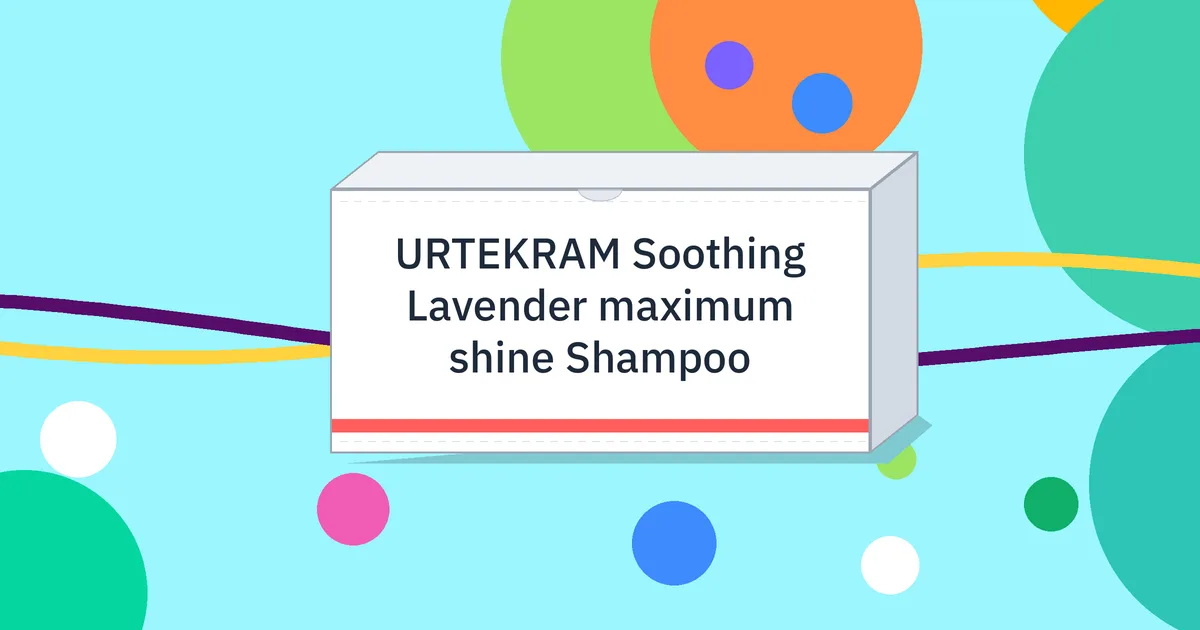 Symbolbild: Packung mit der Aufschrift URTEKRAM Soothing Lavender maximum shine Shampoo (PZN 19478247) – Verfügbarkeit und Bezug in Apotheken in Frankfurt am Main