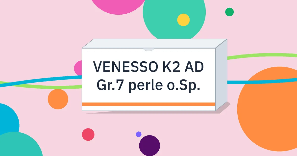 Symbolbild: Packung mit der Aufschrift VENESSO K2 AD Gr.7 perle o.Sp. (PZN 03259537) – Verfügbarkeit und Bezug in Apotheken in Frankfurt am Main