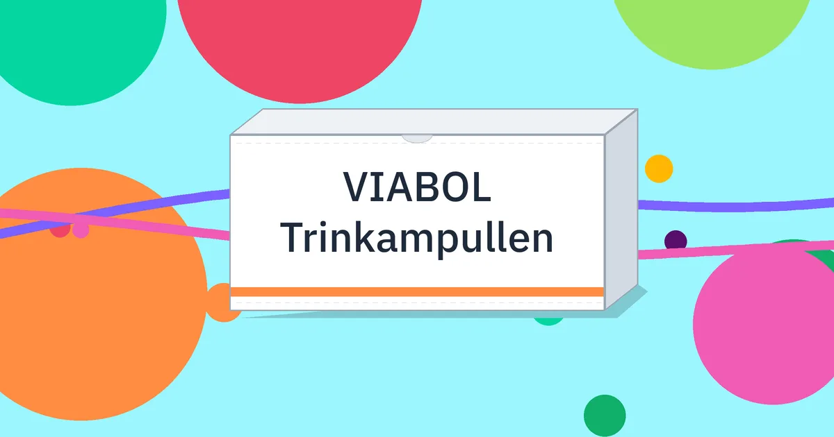 Symbolbild: Packung mit der Aufschrift VIABOL Trinkampullen (PZN 07553423) – Verfügbarkeit und Bezug in Apotheken in Frankfurt am Main