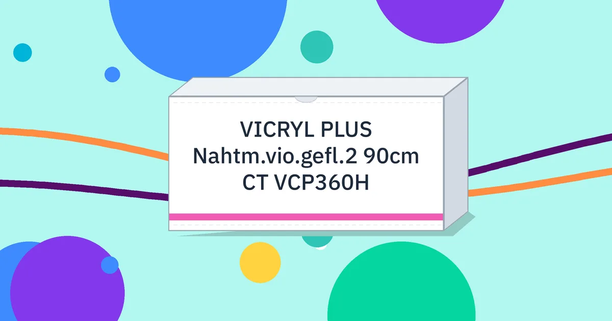 Symbolbild: Packung mit der Aufschrift VICRYL PLUS Nahtm.vio.gefl.2 90cm CT VCP360H (PZN 20918591) – Verfügbarkeit und Bezug in Apotheken in Frankfurt am Main