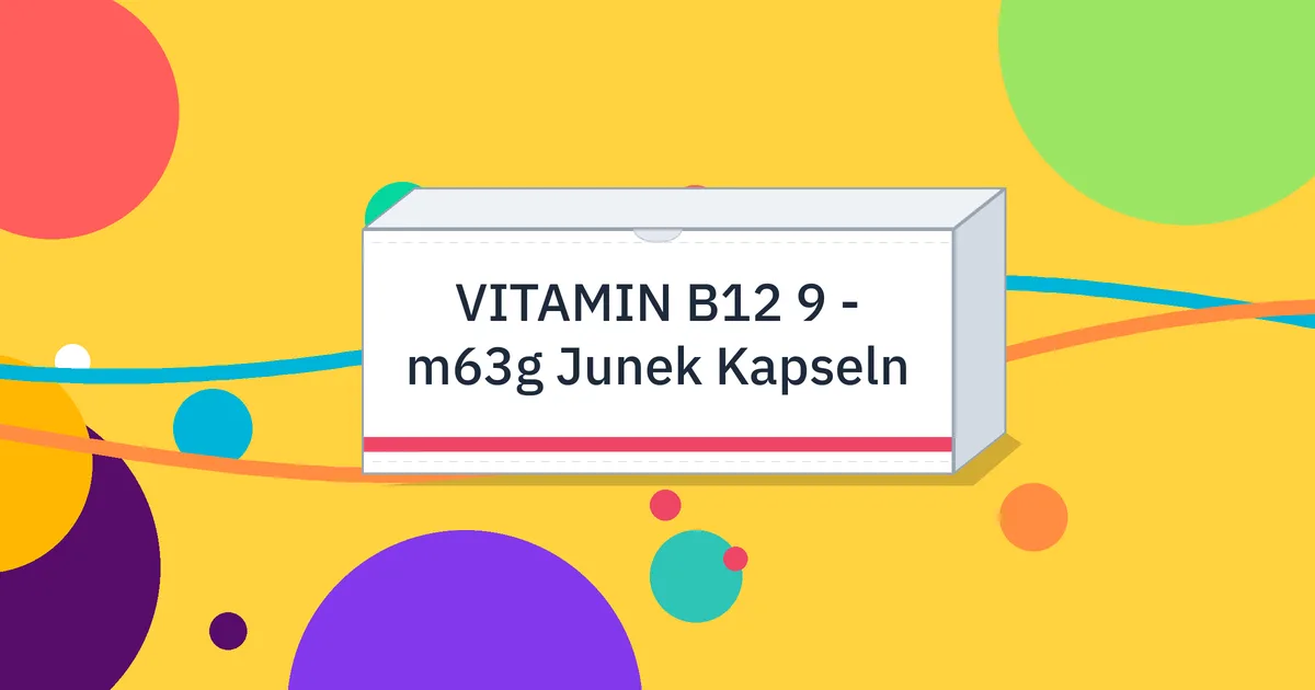 Symbolbild: Packung mit der Aufschrift VITAMIN B12 9 -m63g Junek Kapseln (PZN 04367855) – Verfügbarkeit und Bezug in Apotheken in Frankfurt am Main