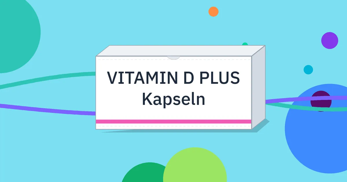 Symbolbild: Packung mit der Aufschrift VITAMIN D PLUS Kapseln (PZN 16658983) – Verfügbarkeit und Bezug in Apotheken in Frankfurt am Main