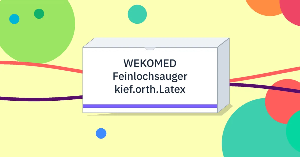 Symbolbild: Packung mit der Aufschrift WEKOMED Feinlochsauger kief.orth.Latex (PZN 03322342) – Verfügbarkeit und Bezug in Apotheken in Frankfurt am Main