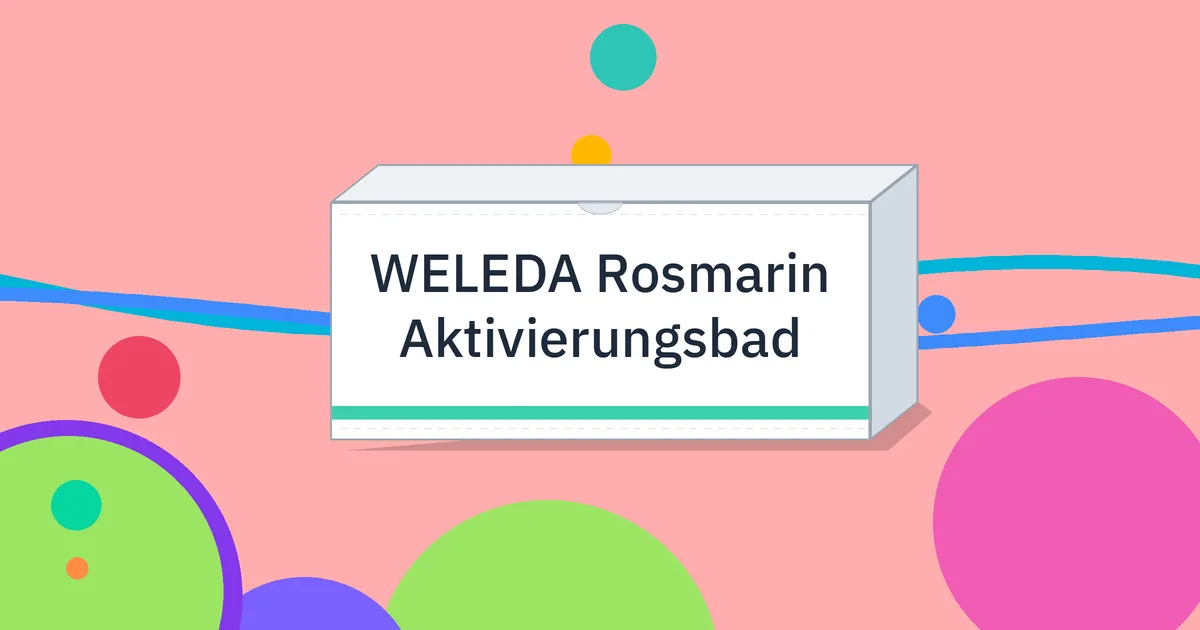 Symbolbild: Packung mit der Aufschrift WELEDA Rosmarin Aktivierungsbad (PZN 00650790) – Verfügbarkeit und Bezug in Apotheken in Frankfurt am Main