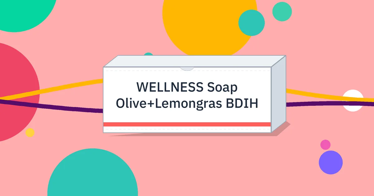 Symbolbild: Packung mit der Aufschrift WELLNESS Soap Olive+Lemongras BDIH (PZN 10331689) – Verfügbarkeit und Bezug in Apotheken in Frankfurt am Main