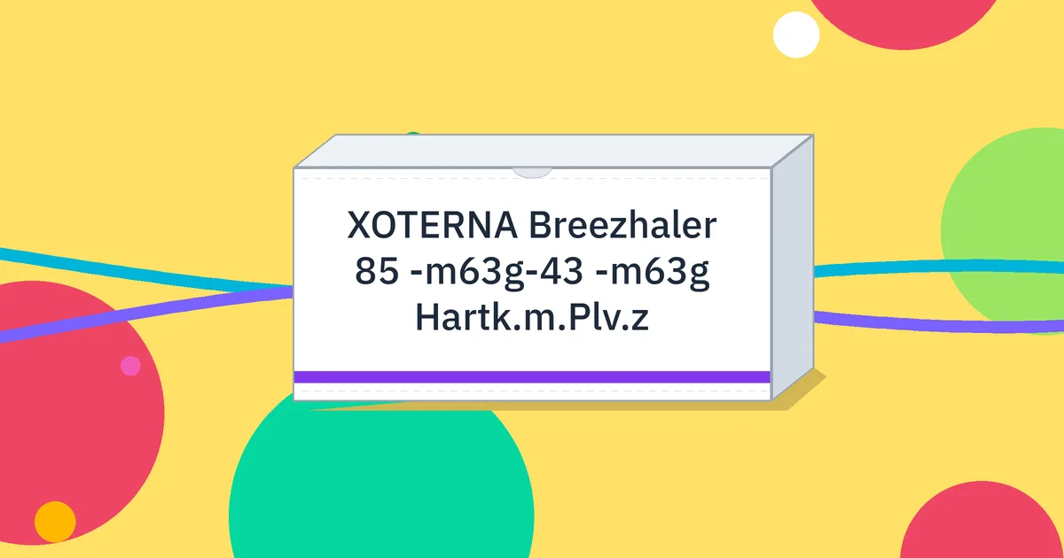 Symbolbild: Packung mit der Aufschrift XOTERNA Breezhaler 85 -m63g-43 -m63g Hartk.m.Plv.z (PZN 15890608) – Verfügbarkeit und Bezug in Apotheken in Frankfurt am Main