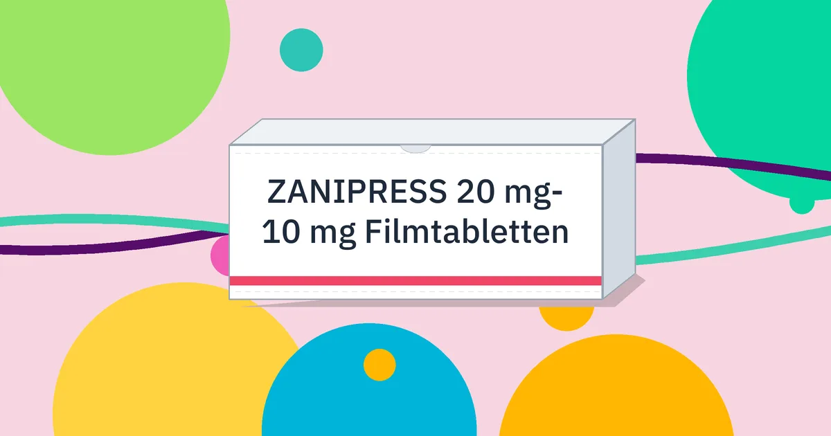 Symbolbild: Packung mit der Aufschrift ZANIPRESS 20 mg-10 mg Filmtabletten (PZN 00470042) – Verfügbarkeit und Bezug in Apotheken in Frankfurt am Main