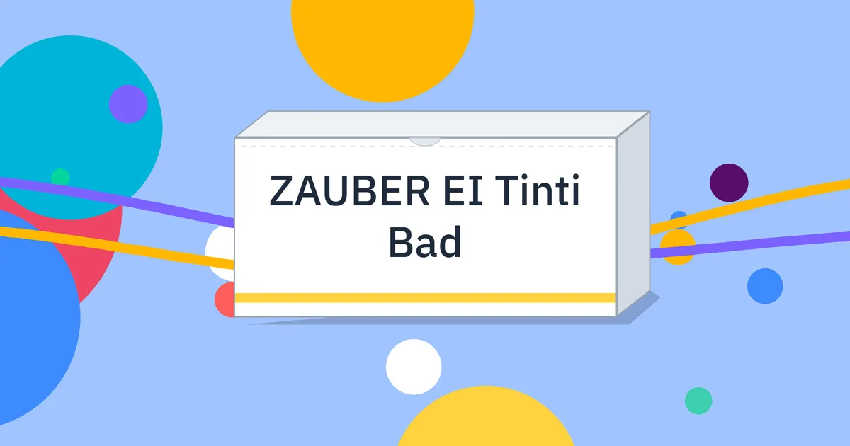 Symbolbild: Packung mit der Aufschrift ZAUBER EI Tinti Bad (PZN 12601495) – Verfügbarkeit und Bezug in Apotheken in Frankfurt am Main
