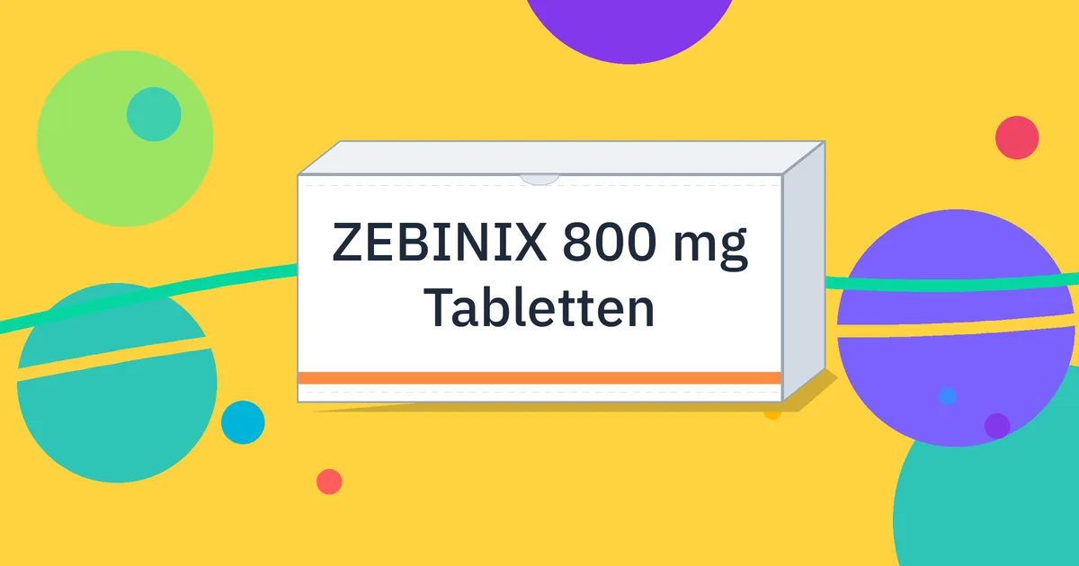 Symbolbild: Packung mit der Aufschrift ZEBINIX 800 mg Tabletten (PZN 10169214) – Verfügbarkeit und Bezug in Apotheken in Frankfurt am Main
