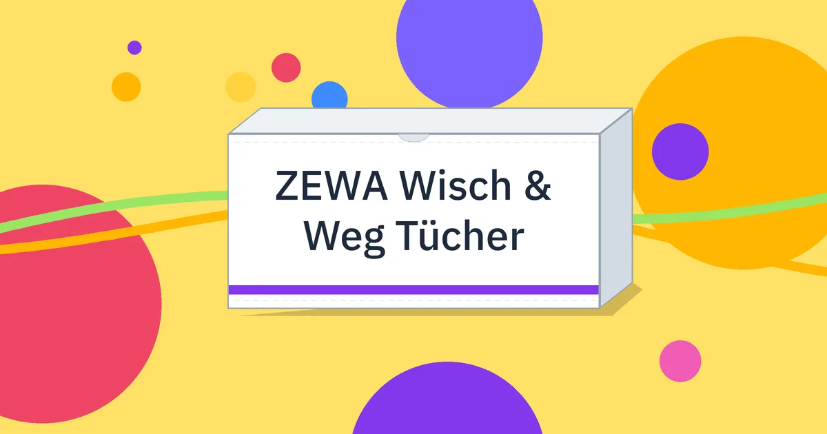 Symbolbild: Packung mit der Aufschrift ZEWA Wisch & Weg Tücher (PZN 08796056) – Verfügbarkeit und Bezug in Apotheken in Frankfurt am Main
