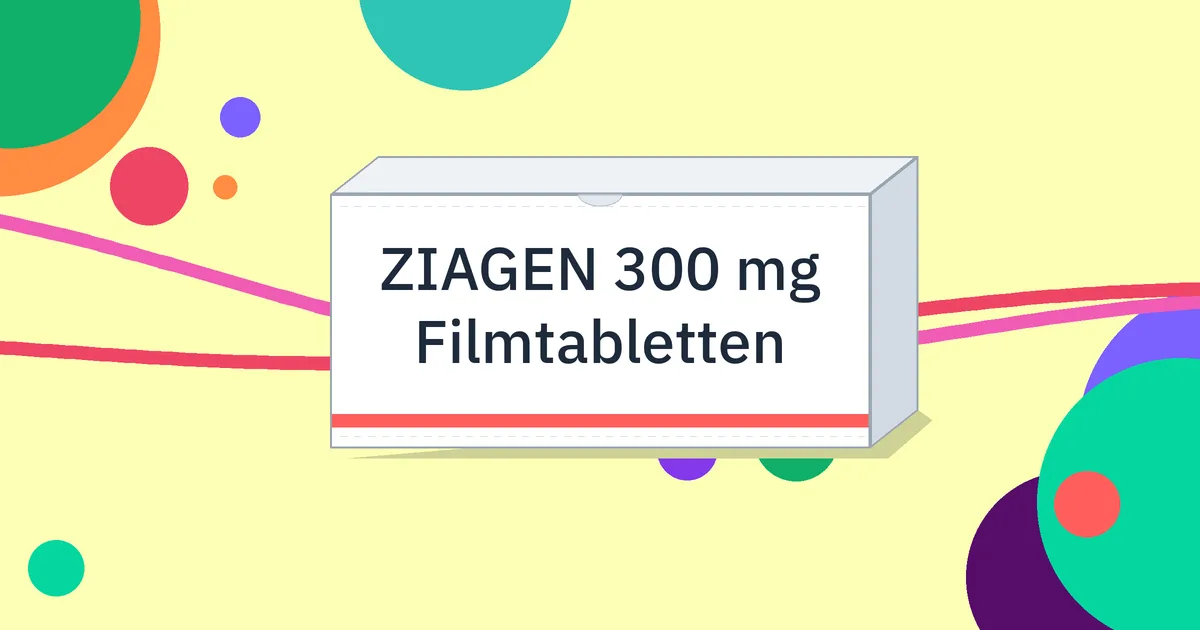 Symbolbild: Packung mit der Aufschrift ZIAGEN 300 mg Filmtabletten (PZN 12638110) – Verfügbarkeit und Bezug in Apotheken in Frankfurt am Main