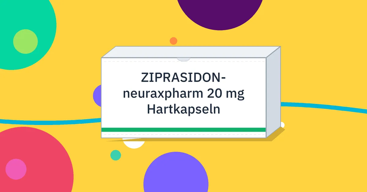 Symbolbild: Packung mit der Aufschrift ZIPRASIDON-neuraxpharm 20 mg Hartkapseln (PZN 09927750) – Verfügbarkeit und Bezug in Apotheken in Frankfurt am Main