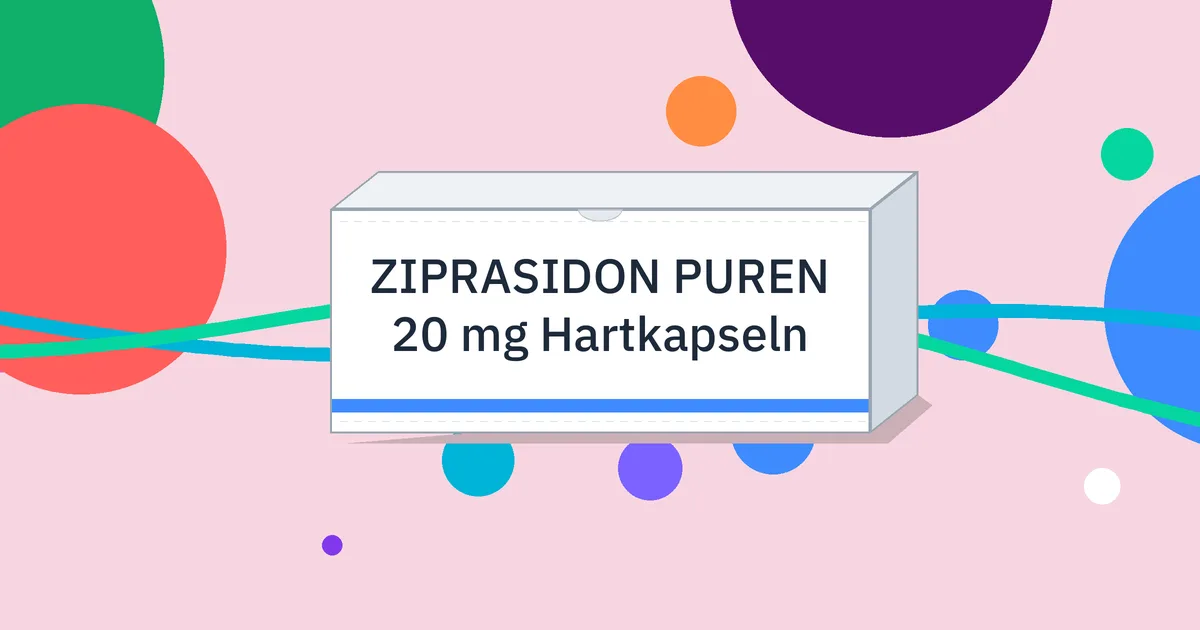 Symbolbild: Packung mit der Aufschrift ZIPRASIDON PUREN 20 mg Hartkapseln (PZN 12479545) – Verfügbarkeit und Bezug in Apotheken in Frankfurt am Main