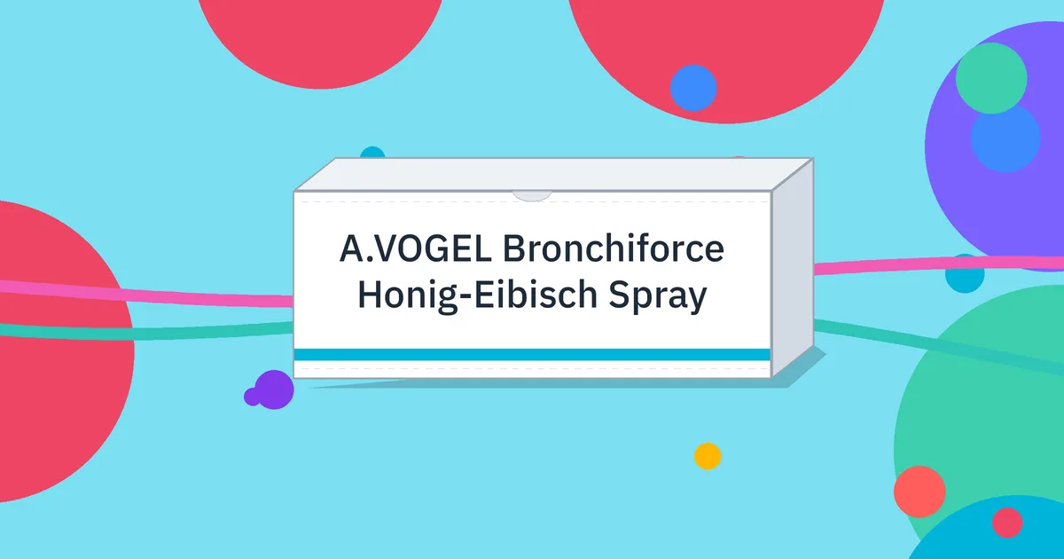 Symbolbild: Packung mit der Aufschrift A.VOGEL Bronchiforce Honig-Eibisch Spray (PZN 20312173) – Verfügbarkeit und Bezug in Apotheken in Frankfurt am Main