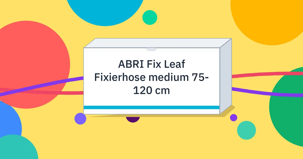 Symbolbild: Packung mit der Aufschrift ABRI Fix Leaf Fixierhose medium 75-120 cm (PZN 07500214) – Verfügbarkeit und Bezug in Apotheken in Frankfurt am Main
