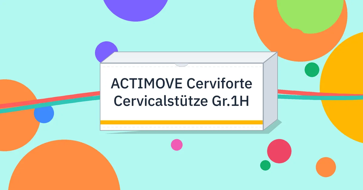 Symbolbild: Packung mit der Aufschrift ACTIMOVE Cerviforte Cervicalstütze Gr.1H (PZN 18222959) – Verfügbarkeit und Bezug in Apotheken in Frankfurt am Main
