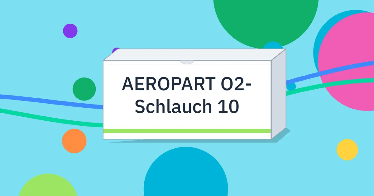 Symbolbild: Packung mit der Aufschrift AEROPART O2-Schlauch 10 (PZN 01075738) – Verfügbarkeit und Bezug in Apotheken in Frankfurt am Main