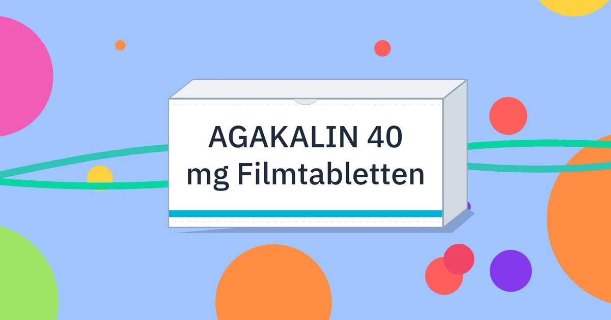 Symbolbild: Packung mit der Aufschrift AGAKALIN 40 mg Filmtabletten (PZN 16006631) – Verfügbarkeit und Bezug in Apotheken in Frankfurt am Main