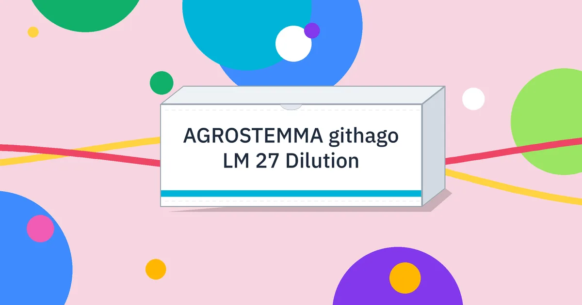 Symbolbild: Packung mit der Aufschrift AGROSTEMMA githago LM 27 Dilution (PZN 13307556) – Verfügbarkeit und Bezug in Apotheken in Frankfurt am Main