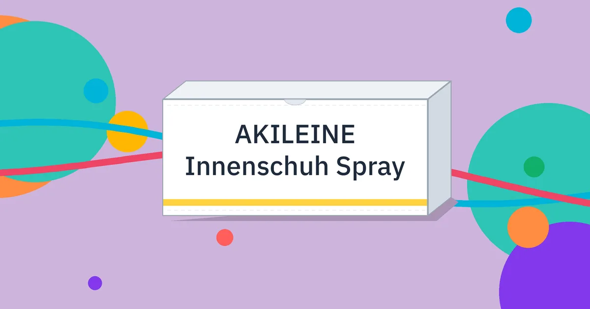 Symbolbild: Packung mit der Aufschrift AKILEINE Innenschuh Spray (PZN 02771931) – Verfügbarkeit und Bezug in Apotheken in Frankfurt am Main