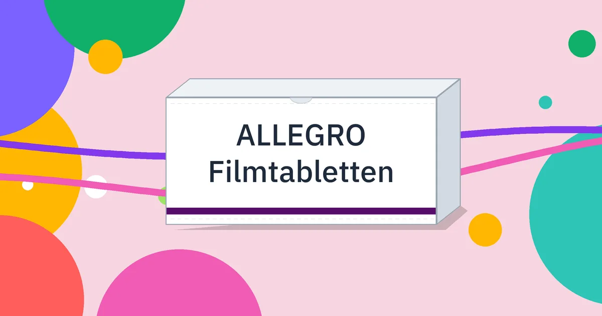 Symbolbild: Packung mit der Aufschrift ALLEGRO Filmtabletten (PZN 02645899) – Verfügbarkeit und Bezug in Apotheken in Frankfurt am Main