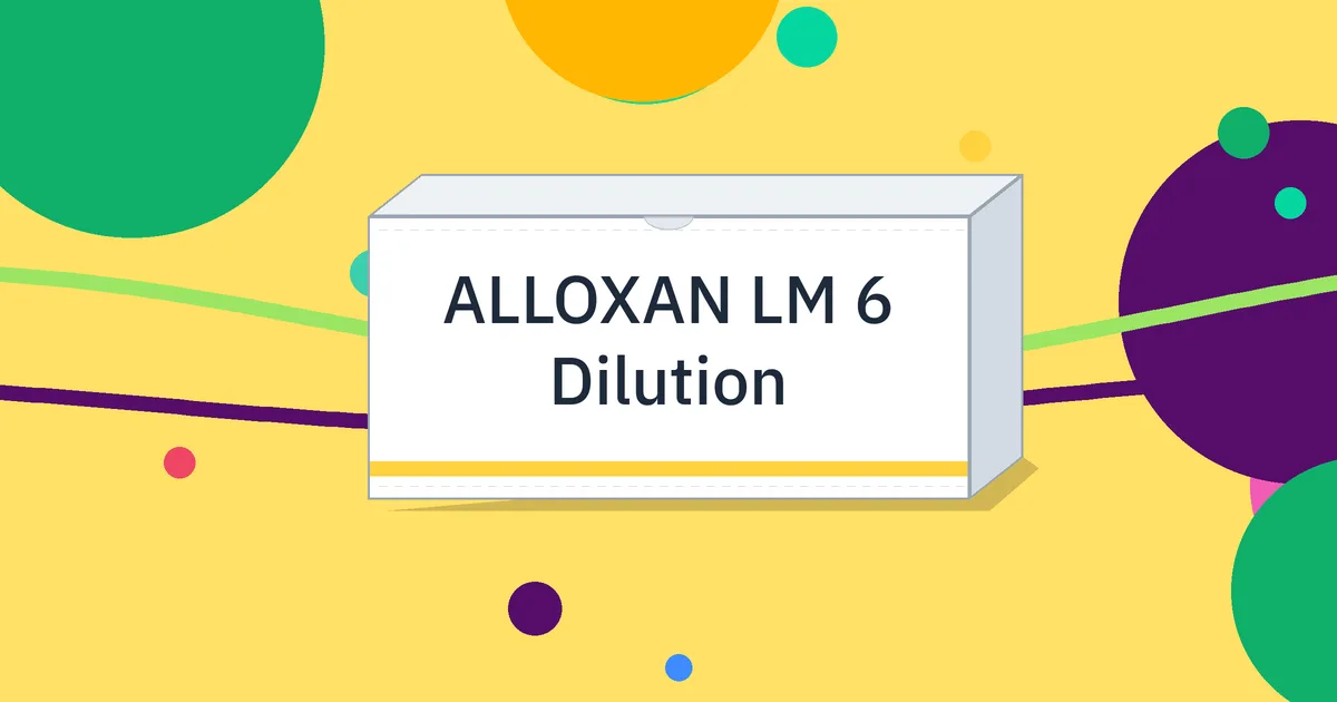 Symbolbild: Packung mit der Aufschrift ALLOXAN LM 6 Dilution (PZN 13311948) – Verfügbarkeit und Bezug in Apotheken in Frankfurt am Main