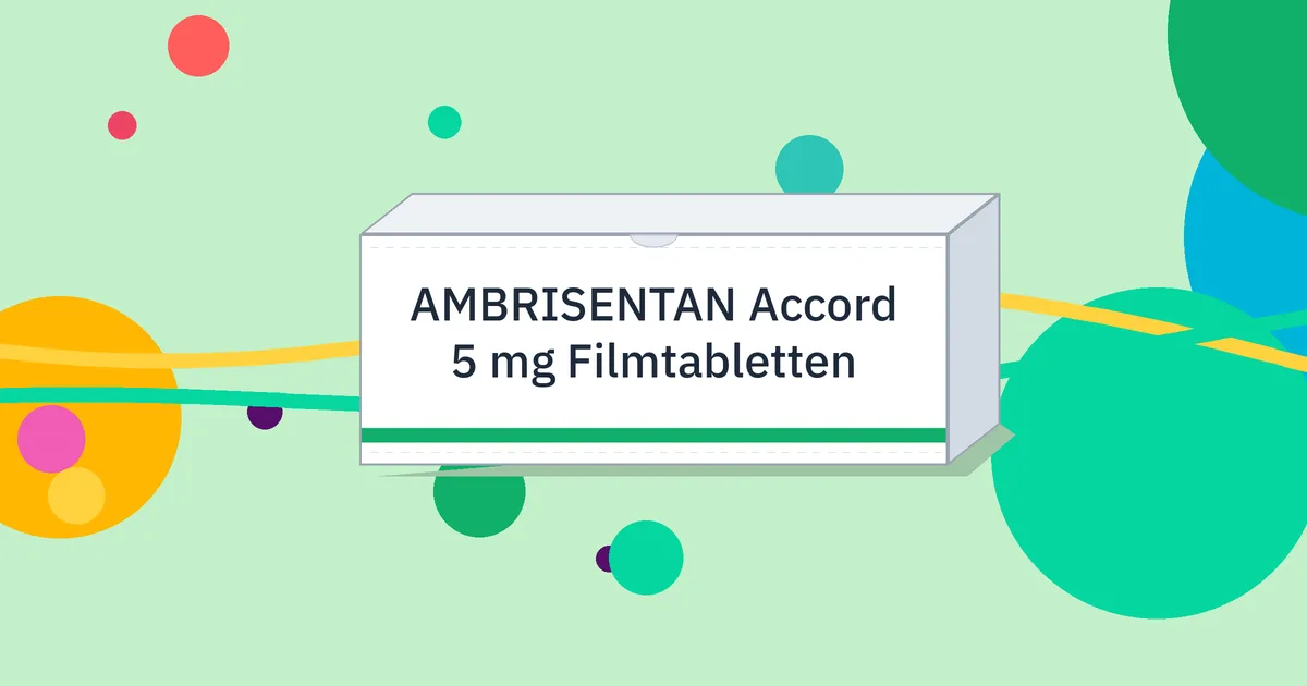 Symbolbild: Packung mit der Aufschrift AMBRISENTAN Accord 5 mg Filmtabletten (PZN 15882951) – Verfügbarkeit und Bezug in Apotheken in Frankfurt am Main