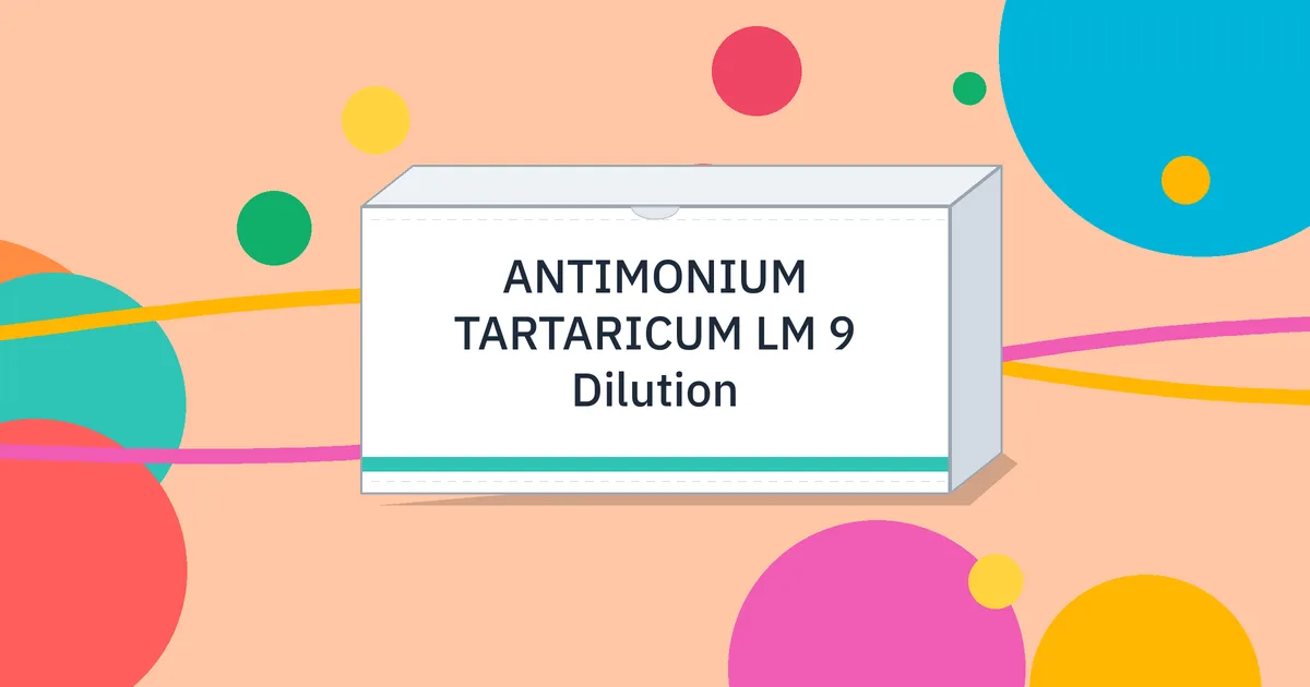 Symbolbild: Packung mit der Aufschrift ANTIMONIUM TARTARICUM LM 9 Dilution (PZN 12764642) – Verfügbarkeit und Bezug in Apotheken in Frankfurt am Main