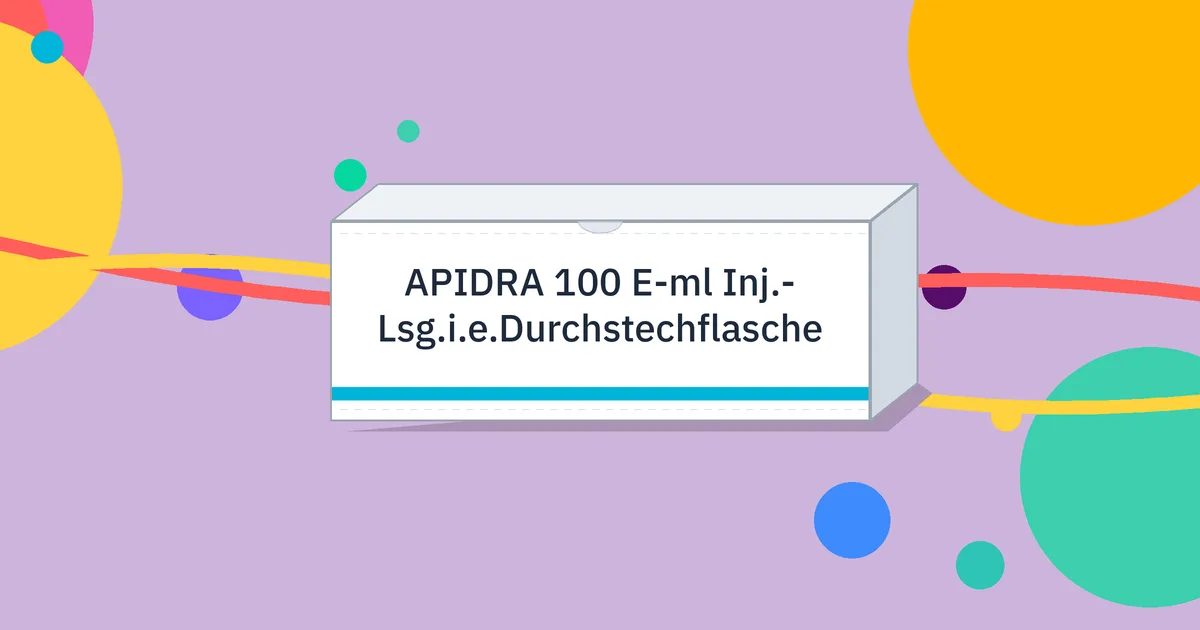 Symbolbild: Packung mit der Aufschrift APIDRA 100 E-ml Inj.-Lsg.i.e.Durchstechflasche (PZN 14307274) – Verfügbarkeit und Bezug in Apotheken in Frankfurt am Main