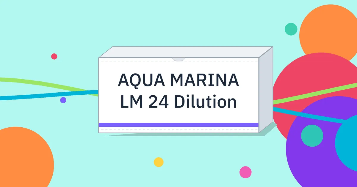 Symbolbild: Packung mit der Aufschrift AQUA MARINA LM 24 Dilution (PZN 12765630) – Verfügbarkeit und Bezug in Apotheken in Frankfurt am Main