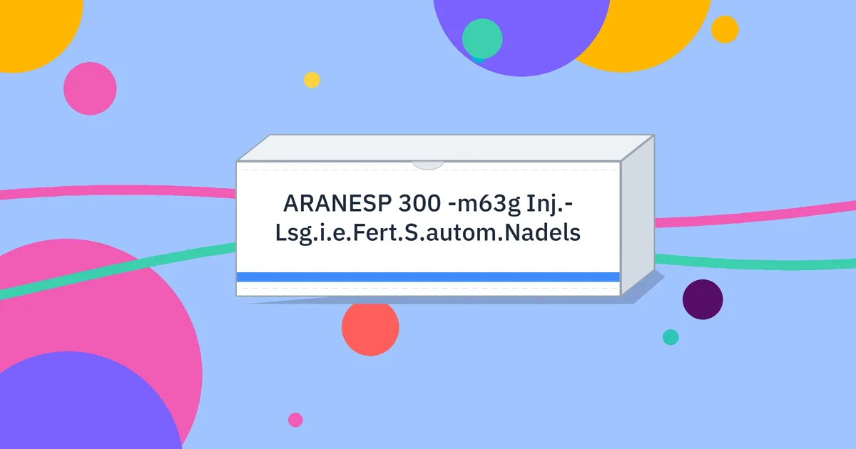 Symbolbild: Packung mit der Aufschrift ARANESP 300 -m63g Inj.-Lsg.i.e.Fert.S.autom.Nadels (PZN 09245602) – Verfügbarkeit und Bezug in Apotheken in Frankfurt am Main