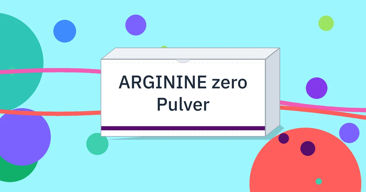 Symbolbild: Packung mit der Aufschrift ARGININE zero Pulver (PZN 14050295) – Verfügbarkeit und Bezug in Apotheken in Frankfurt am Main