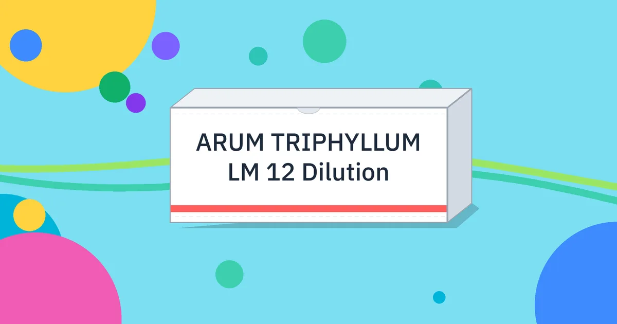 Symbolbild: Packung mit der Aufschrift ARUM TRIPHYLLUM LM 12 Dilution (PZN 08463917) – Verfügbarkeit und Bezug in Apotheken in Frankfurt am Main