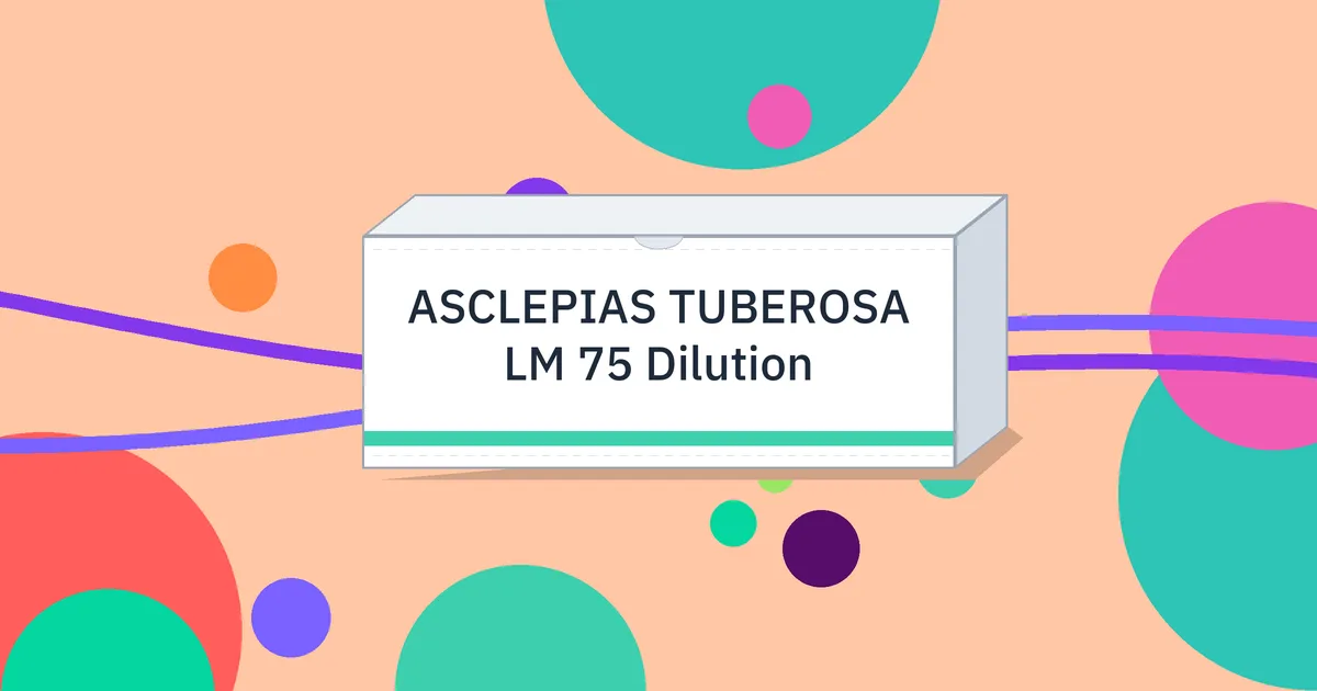 Symbolbild: Packung mit der Aufschrift ASCLEPIAS TUBEROSA LM 75 Dilution (PZN 13401551) – Verfügbarkeit und Bezug in Apotheken in Frankfurt am Main
