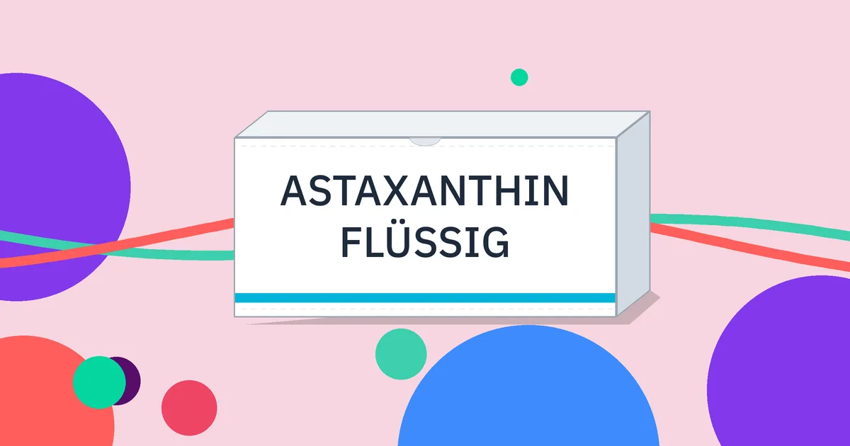 Symbolbild: Packung mit der Aufschrift ASTAXANTHIN FLÜSSIG (PZN 16006714) – Verfügbarkeit und Bezug in Apotheken in Frankfurt am Main