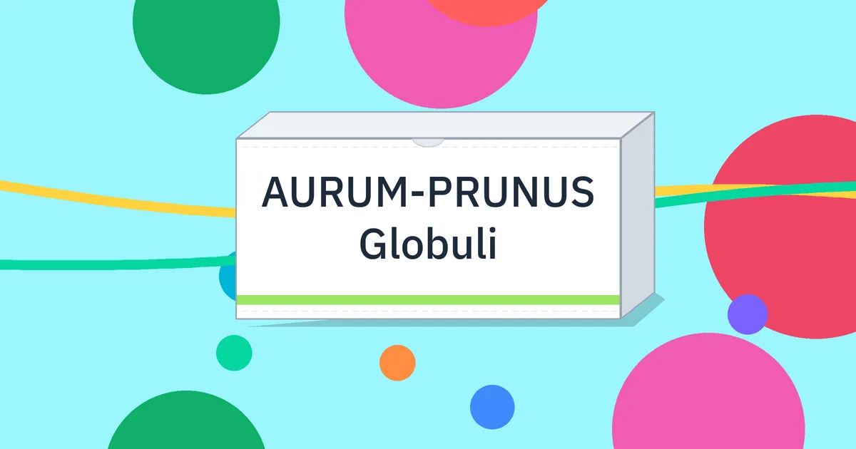 Symbolbild: Packung mit der Aufschrift AURUM-PRUNUS Globuli (PZN 08784254) – Verfügbarkeit und Bezug in Apotheken in Frankfurt am Main