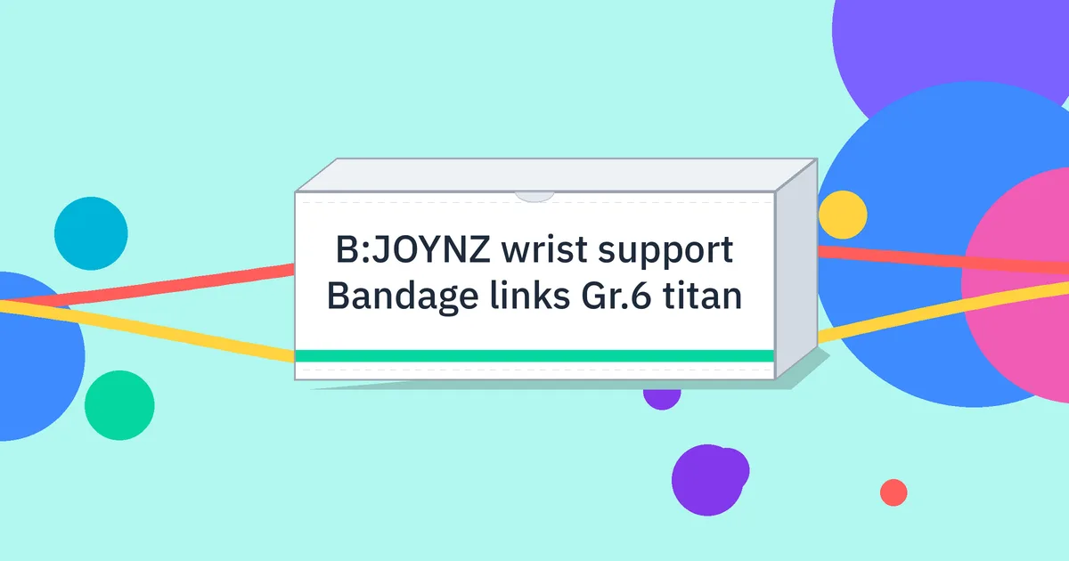 Symbolbild: Packung mit der Aufschrift B:JOYNZ wrist support Bandage links Gr.6 titan (PZN 20522769) – Verfügbarkeit und Bezug in Apotheken in Frankfurt am Main