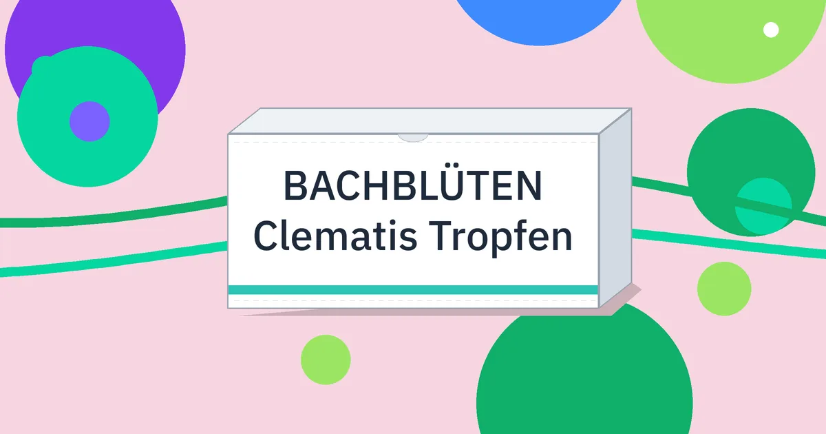 Symbolbild: Packung mit der Aufschrift BACHBLÜTEN Clematis Tropfen (PZN 08733601) – Verfügbarkeit und Bezug in Apotheken in Frankfurt am Main