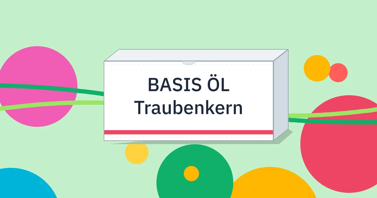 Symbolbild: Packung mit der Aufschrift BASIS ÖL Traubenkern (PZN 12465891) – Verfügbarkeit und Bezug in Apotheken in Frankfurt am Main