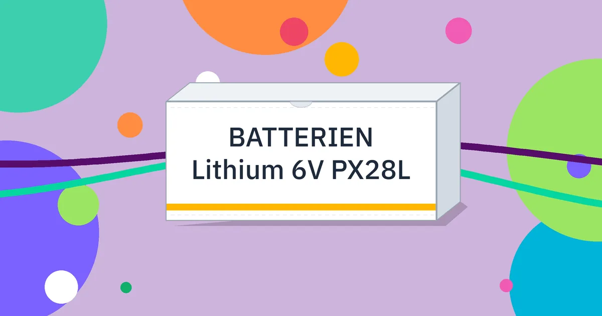 Symbolbild: Packung mit der Aufschrift BATTERIEN Lithium 6V PX28L (PZN 10000202) – Verfügbarkeit und Bezug in Apotheken in Frankfurt am Main