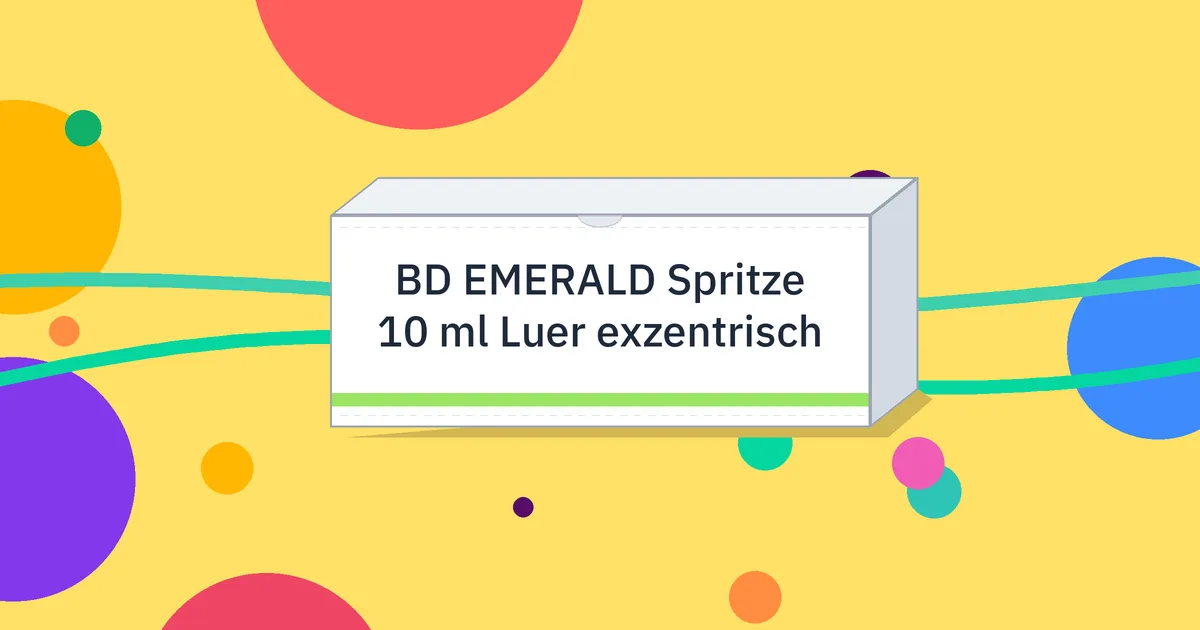 Symbolbild: Packung mit der Aufschrift BD EMERALD Spritze 10 ml Luer exzentrisch (PZN 14352524) – Verfügbarkeit und Bezug in Apotheken in Frankfurt am Main