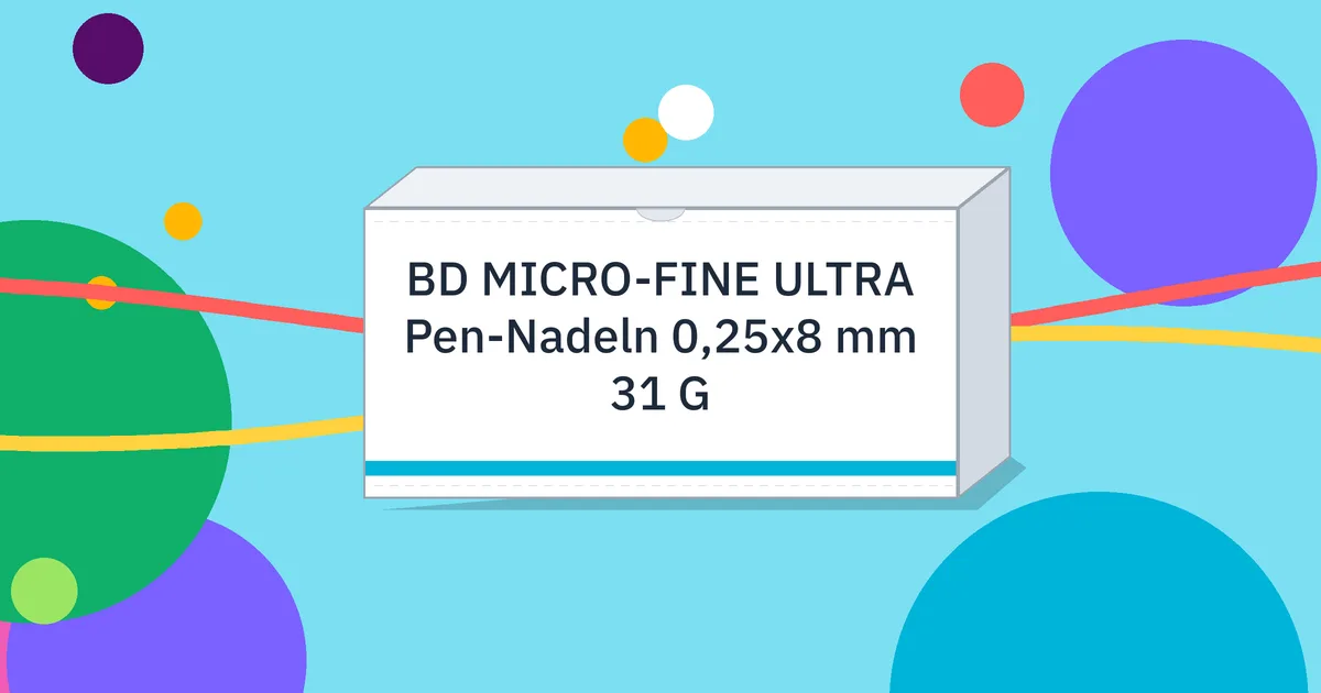 Symbolbild: Packung mit der Aufschrift BD MICRO-FINE ULTRA Pen-Nadeln 0,25x8 mm 31 G (PZN 16128104) – Verfügbarkeit und Bezug in Apotheken in Frankfurt am Main