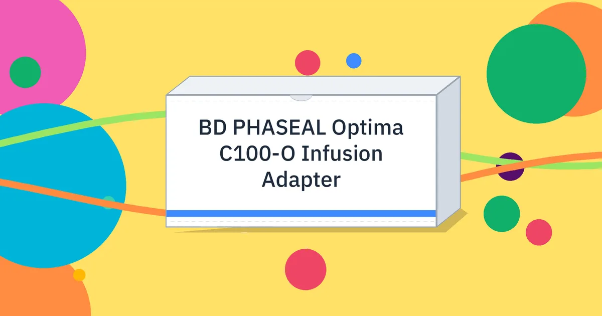 Symbolbild: Packung mit der Aufschrift BD PHASEAL Optima C100-O Infusion Adapter (PZN 20309604) – Verfügbarkeit und Bezug in Apotheken in Frankfurt am Main